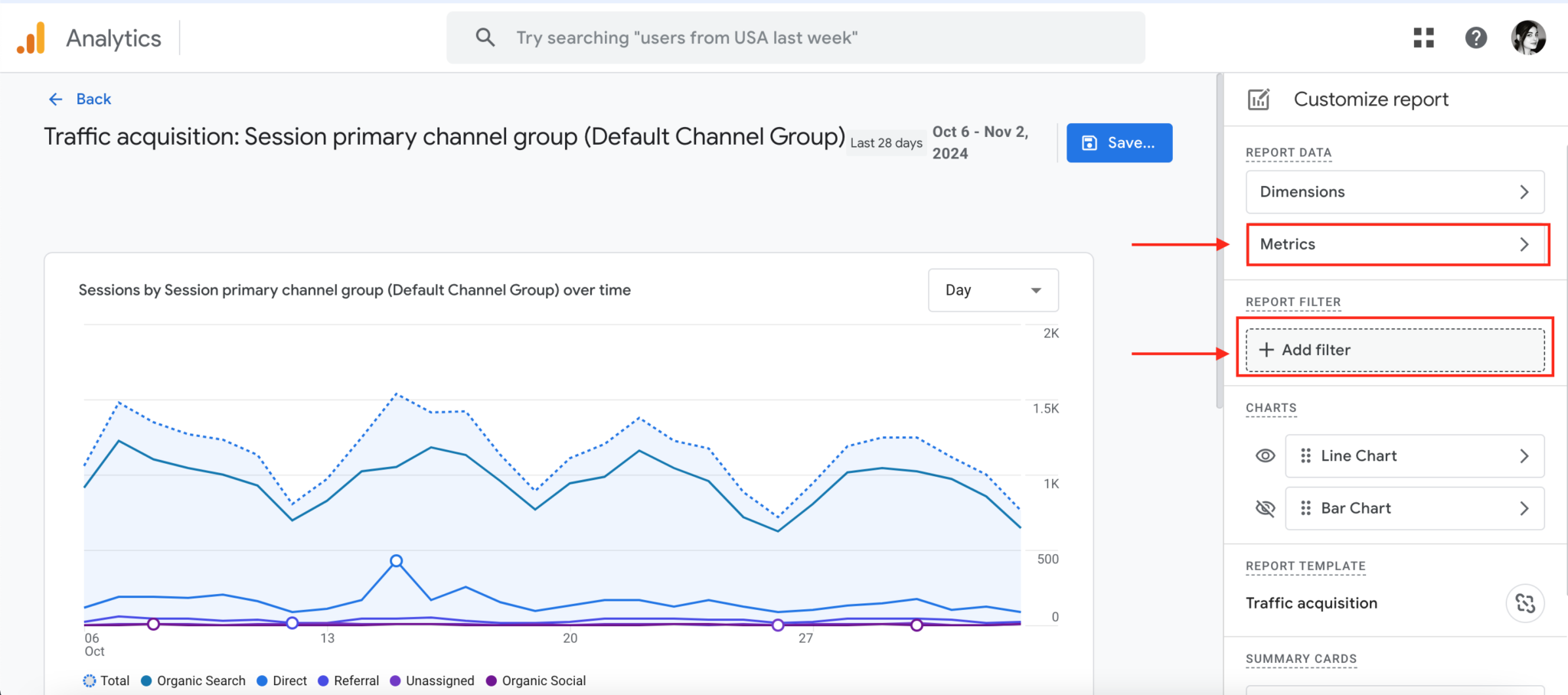 2.1: Go to Add Filter and set these conditions:
